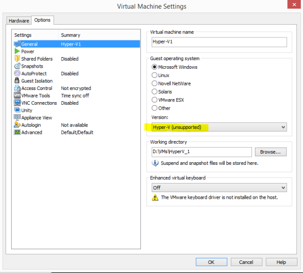Installing and managing Hyper-V in VMware Workstation 11 - Virtualization Howto