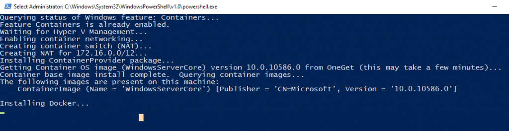 Windows Server 2016 Containers Basic Setup Virtualization Howto