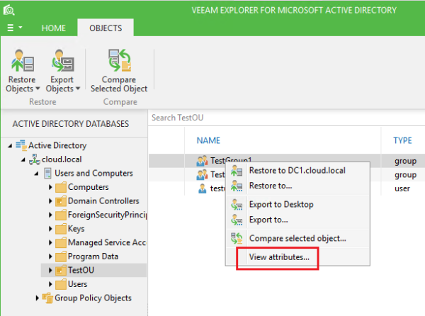 Veeam Restore Windows Server 2016 Active Directory Objects - Virtualization Howto