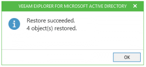 Veeam Restore Windows Server 2016 Active Directory Objects - Virtualization Howto