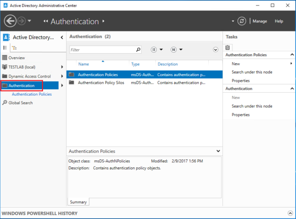 Windows Server 2016 Active Directory Administrative Center ...