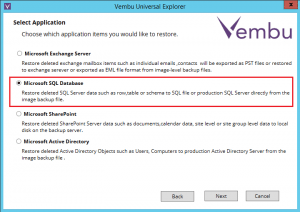 Vembu BDR Suite Consistent Application Aware Backup and Restore ...