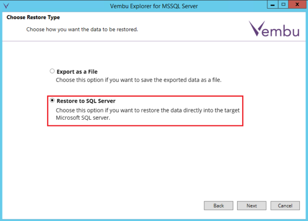 Vembu BDR Suite Consistent Application Aware Backup and Restore - Virtualization Howto