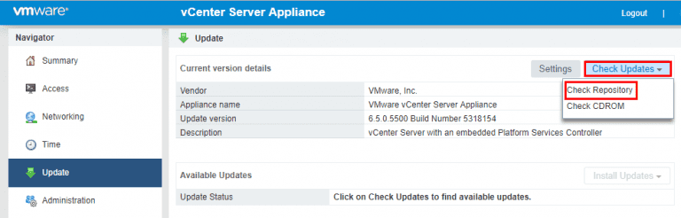 Upgrading VMware vSphere VCSA Appliance to 6.5 Update 1 ...