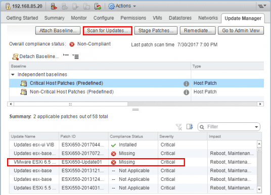 Upgrade To Vmware Esxi 65 Update 1 Using Vum Virtualization Howto