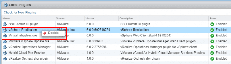 Managing Disabling Deleting Vmware Vcenter Server Plugins Virtualization Howto