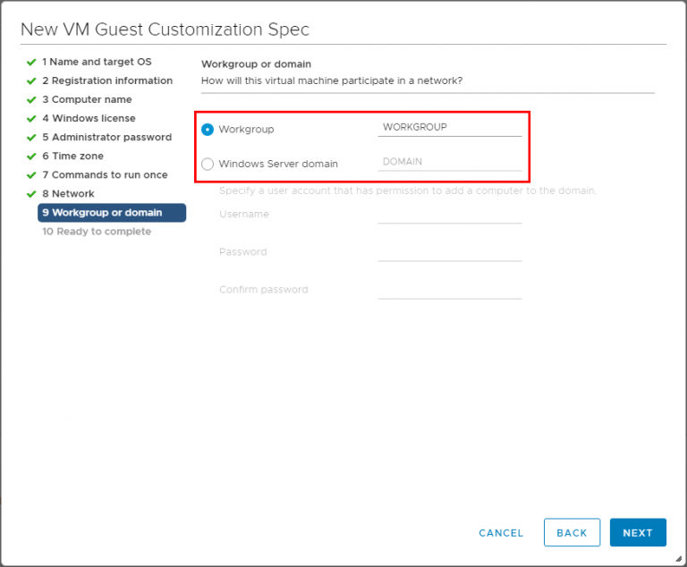 Using Vmware Vsphere Vm Customization Specification Virtualization Howto