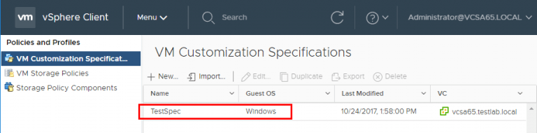 Using Vmware Vsphere Vm Customization Specification Virtualization Howto