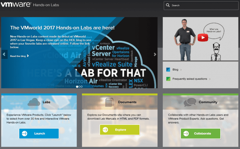 VMware Hands On Labs Learning Resource - Virtualization Howto