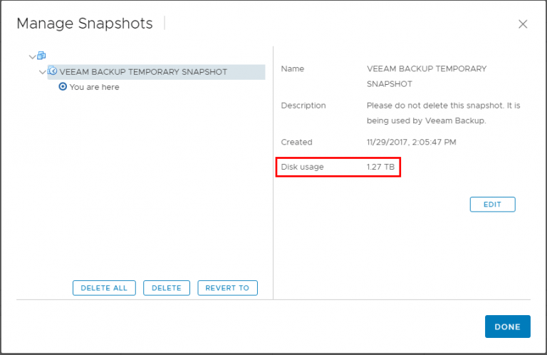 Check for Orphaned Veeam Temporary Snapshots - Virtualization Howto