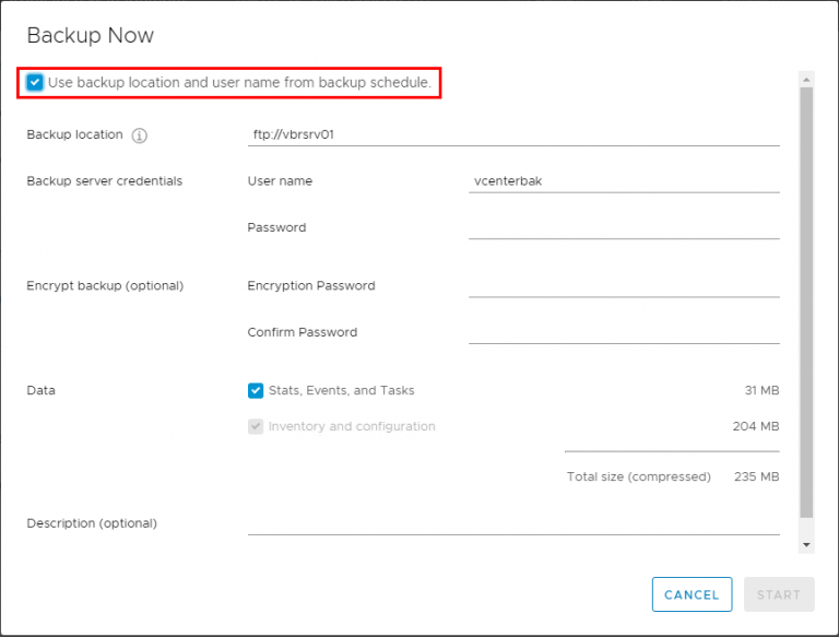 VMware vCenter Server VCSA 6.7 Backup Schedule Feature Configuration ...