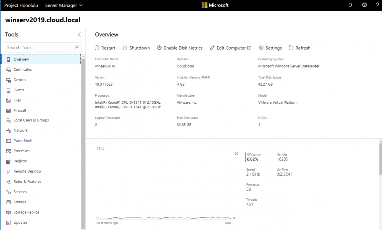 Windows Server 2019 Installing Roles and Features with Project Honolulu PowerShell ...