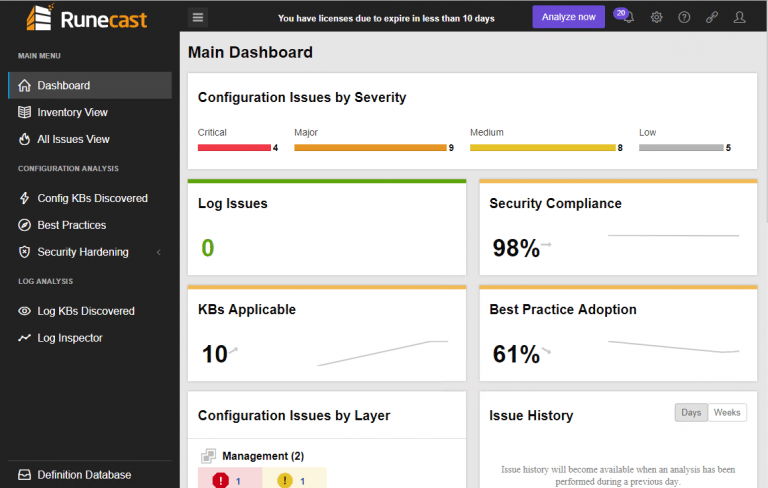 Runecast Analyzer 2.0 Released with History and VMware PCI-DSS Scanning Features ...