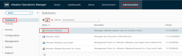 Vmware Vrealize Operations 70 Vcenter Connection And Smtp