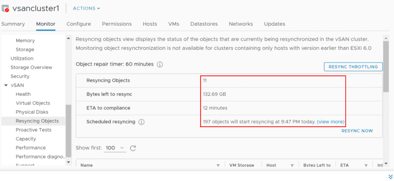 Replacing VMware vSAN Cache Disk and Resyncing vSAN Objects ...