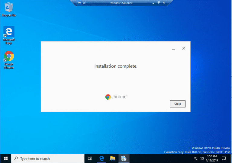 Installing New Windows 10 Sandbox Feature Networking Resources Browsers ...