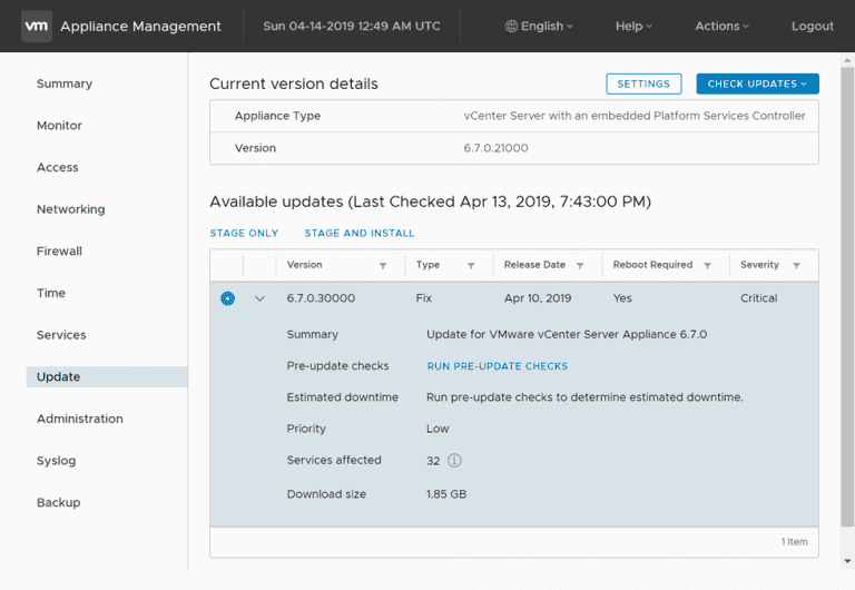 Upgrade To Vmware Vsphere Vcenter Vcsa 67 Update 2 With Vami Virtualization Howto