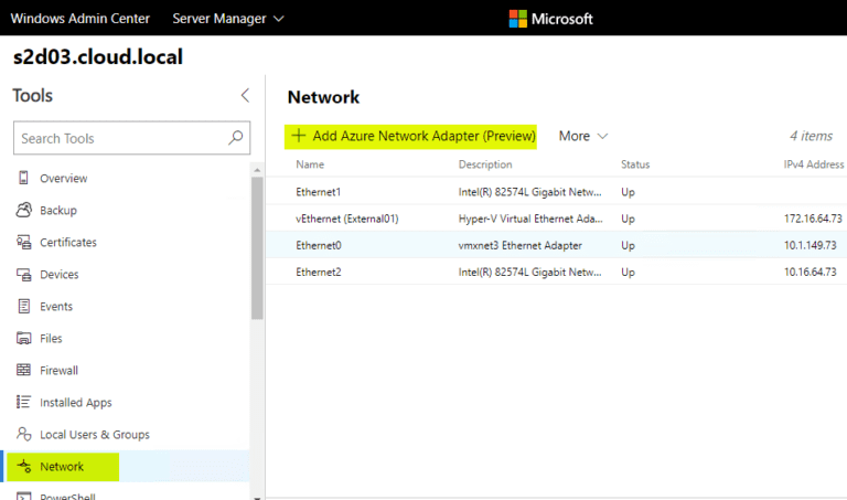 Install And Configure Windows Server 2019 Azure Network Adapter Virtualization Howto 