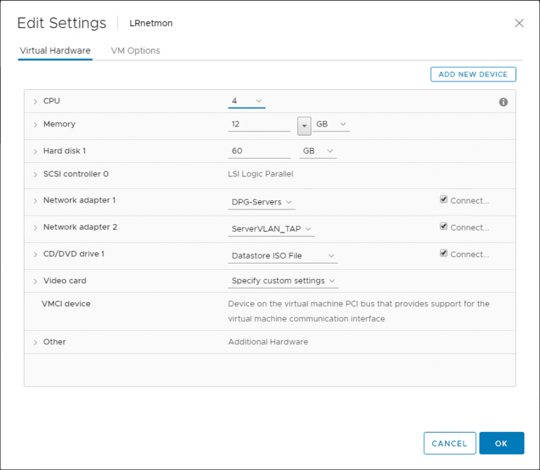 Install Logrhythm Netmon In Vmware Vsphere Vm Virtualization Howto