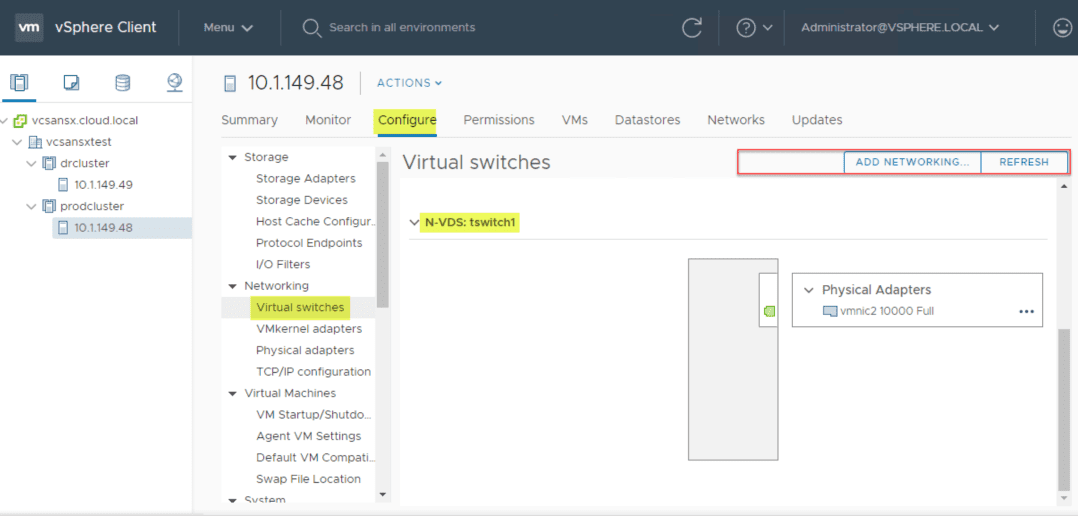 How To Manage The Nsx T N Vds Virtual Switch Virtualization Howto