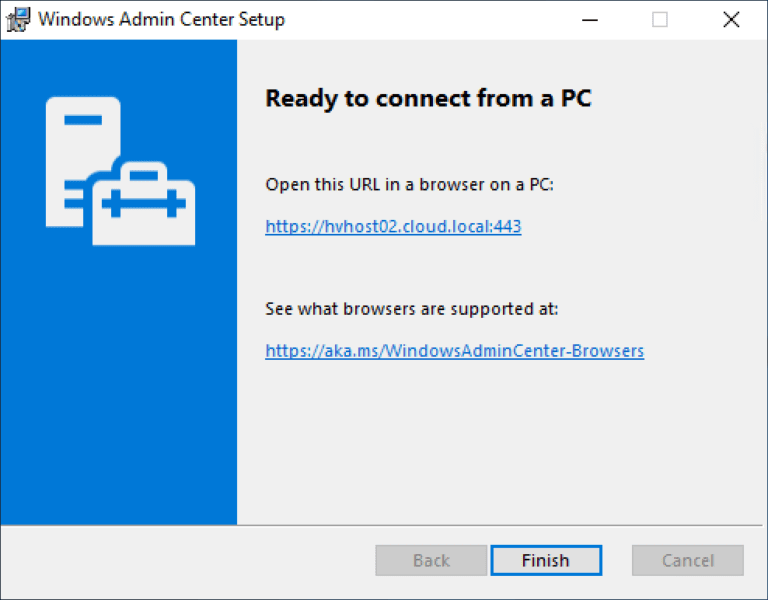 Managing Windows Server 2019 Core with Windows Admin Center - Virtualization Howto