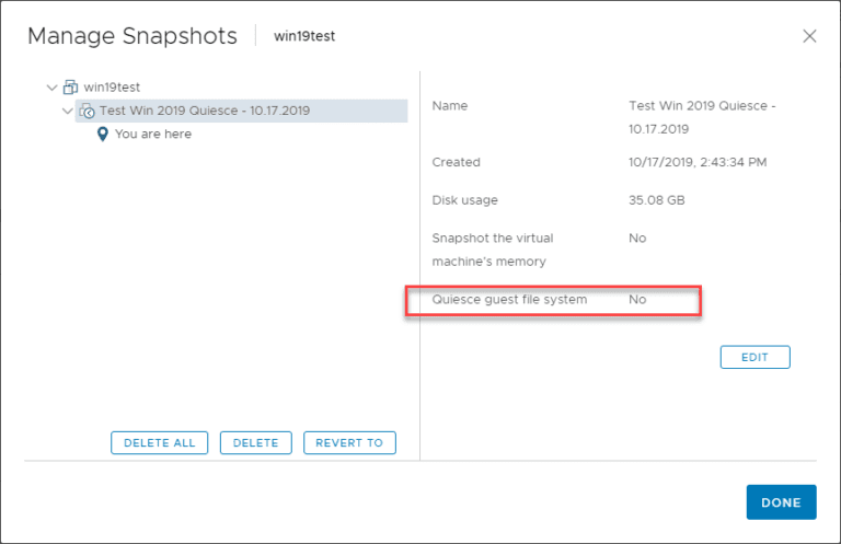 Windows Server 2019 VMware Snapshot Bug - Virtualization Howto