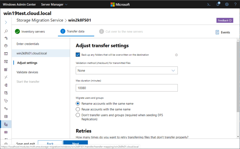 Migrate Windows Server 2008 R2 to 2019 with Storage Migration ...