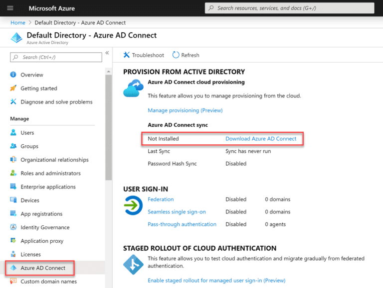 Sync On-Premises AD with Azure AD using Azure AD Connect ...