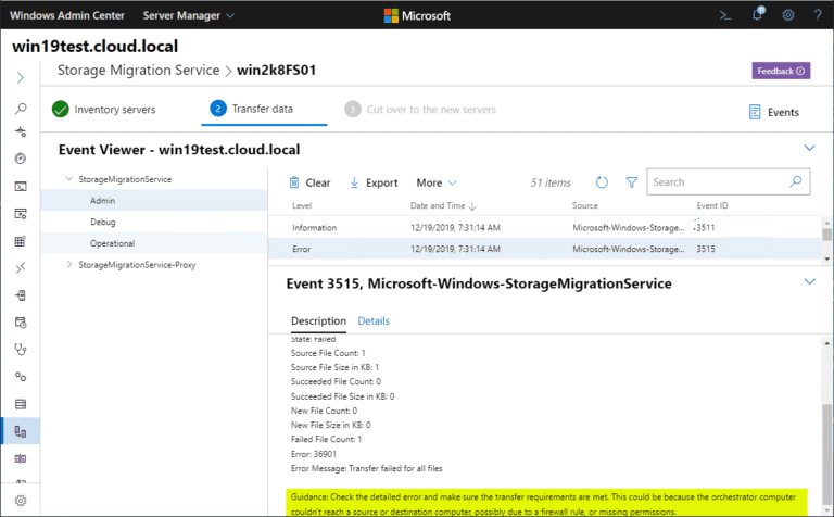 Migrate Windows Server 2008 R2 to 2019 with Storage Migration ...