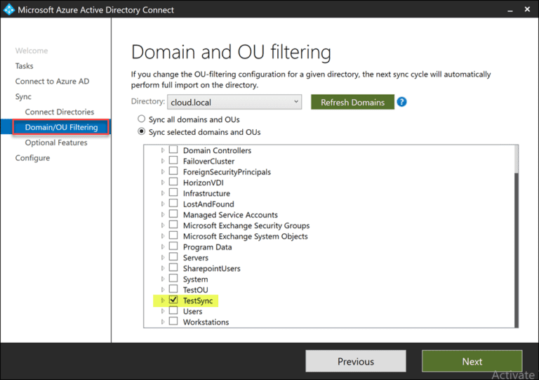 Sync On Premises Ad With Azure Ad Using Azure Ad Connect Virtualization Howto