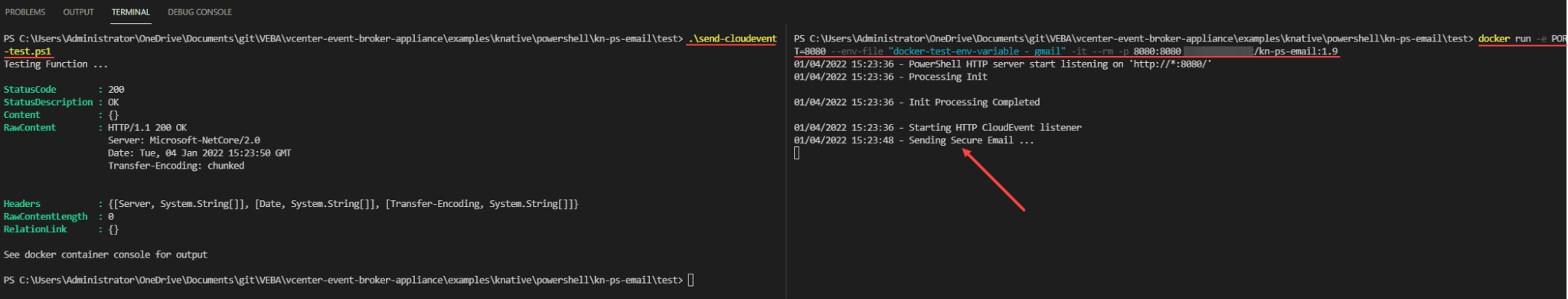 VMware Event Broker Appliance VEBA tutorial: How to create an email ...