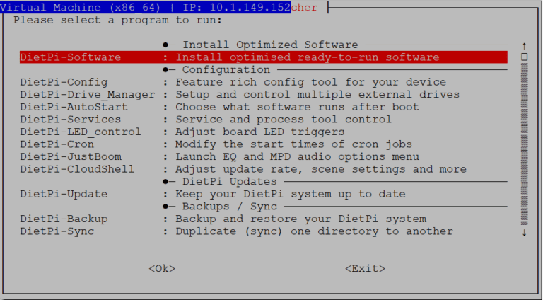 DietPi: Tiny OS for Home Server Self-hosting - Virtualization Howto