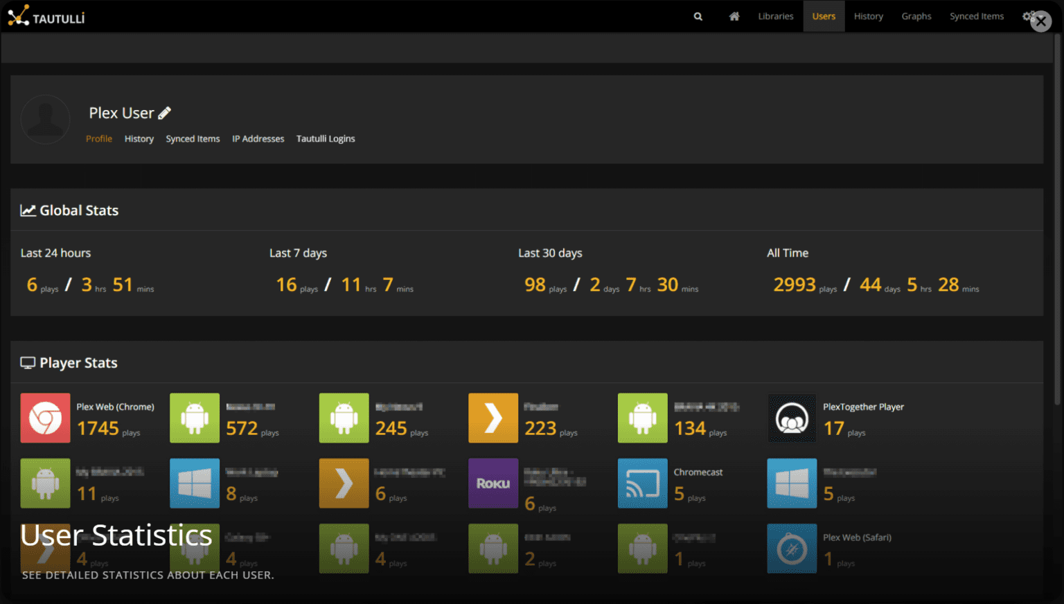 Tautulli Plex Media Server Monitoring And Statistics Virtualization Howto