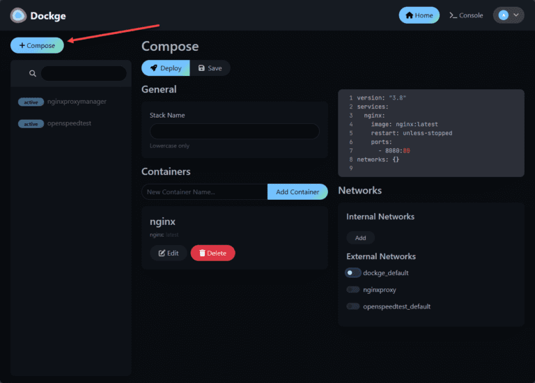 Dockge Fancy Docker Stack Manager - Virtualization Howto