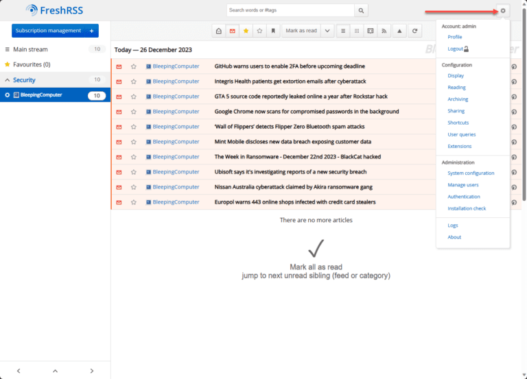 FreshRSS Docker Compose Setup Guide Self-Hosted RSS Reader - Virtualization Howto