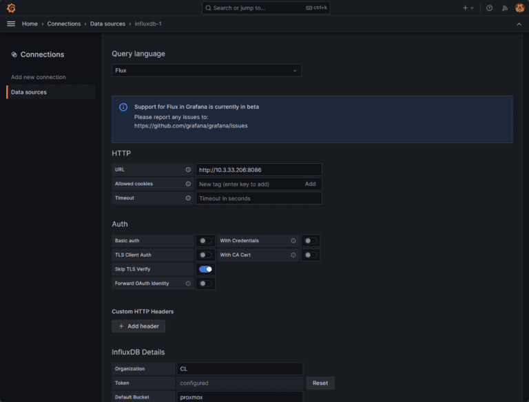 Influxdb Grafana Docker Compose Configuration Proxmox Monitoring Example Virtualization Howto