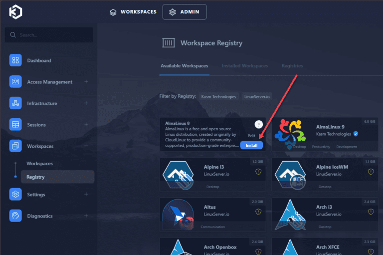 Kasm Workspaces Install: 5 Steps to Run your Linux Desktop inside a Docker container ...