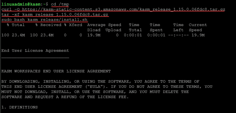 Kasm Workspaces Install: 5 Steps to Run your Linux Desktop inside a Docker container ...