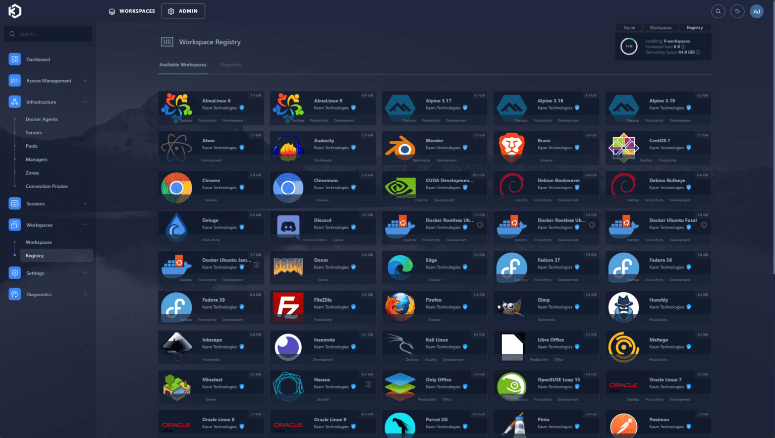 Kasm Workspaces Install: 5 Steps to Run your Linux Desktop inside a Docker container ...