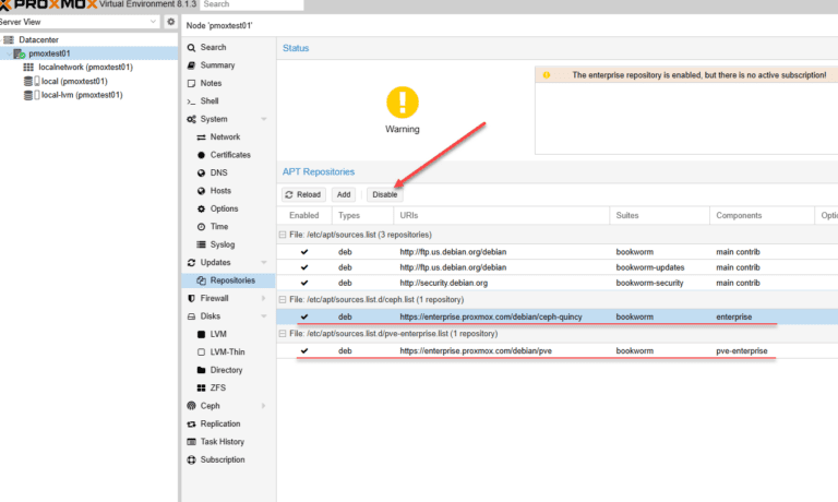 Proxmox Update No Subscription Repository Configuration ...