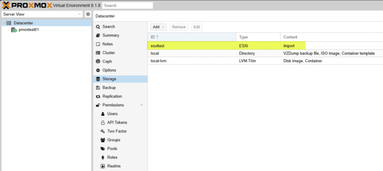 Proxmox New Import Wizard For Migrating Vmware Esxi Vms Virtualization Howto
