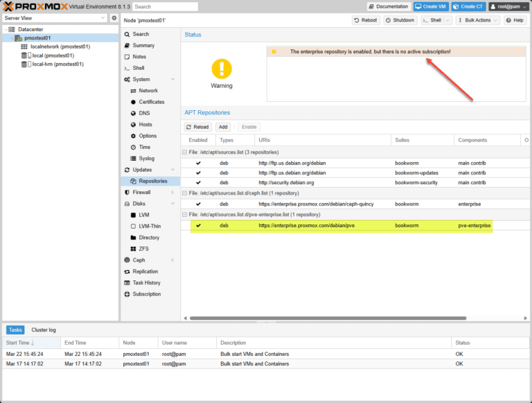 Proxmox Update No Subscription Repository Configuration - Virtualization Howto