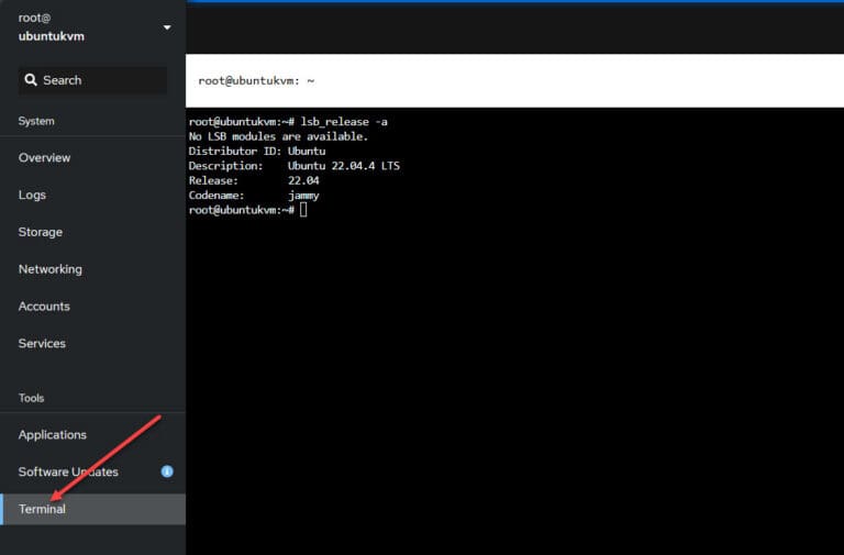 Cockpit Ubuntu Install Configuration And Apps Virtualization Howto