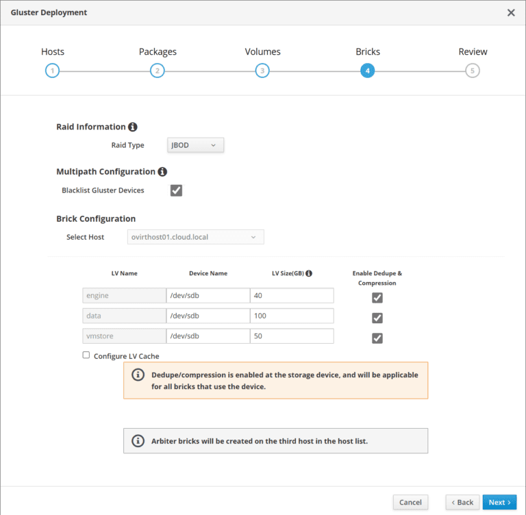 Ovirt Install With Glusterfs Hyperconverged Single Node Sort Of