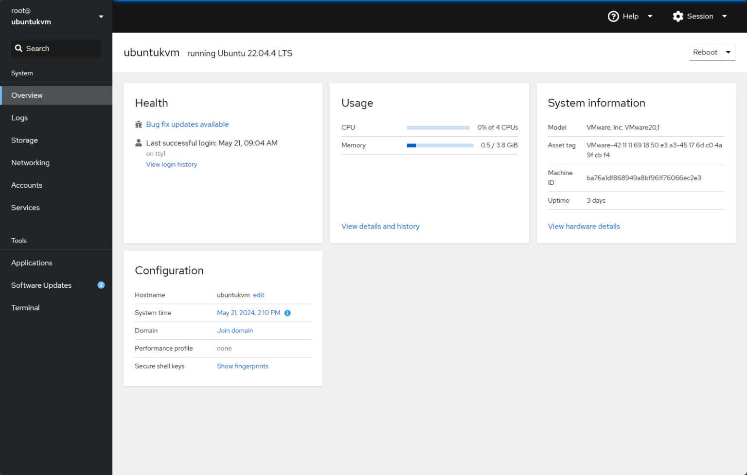 Cockpit Ubuntu Install Configuration And Apps Virtualization Howto