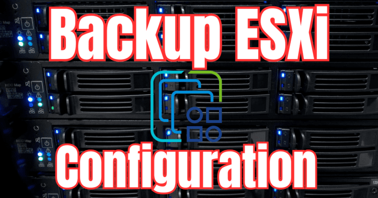 How To Back Up And Restore Vmware Esxi Host Configuration Virtualization Howto