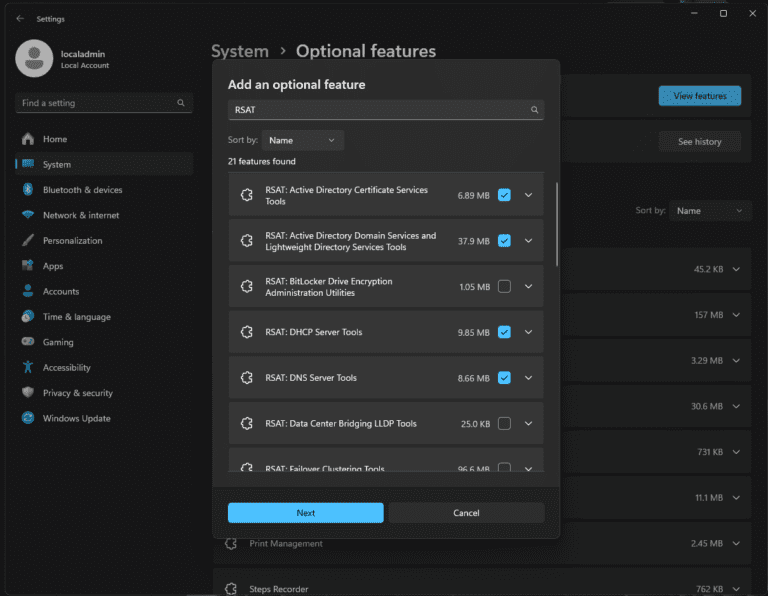 RSAT Windows 11 Install Step-by-Step - Virtualization Howto