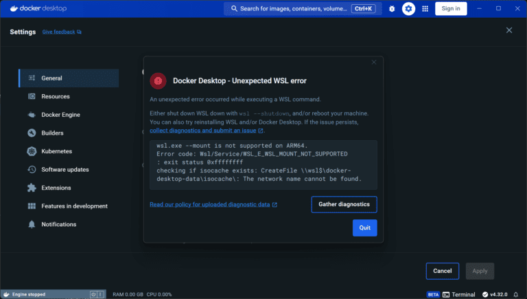 Docker Desktop on Surface Pro 11 Snapdragon X Elite - Virtualization Howto