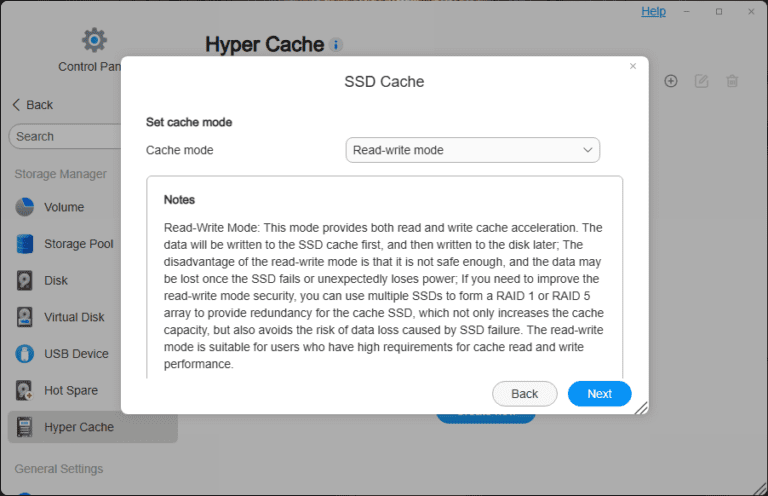 Configure TerraMaster Hyper Cache NAS SSD Caching