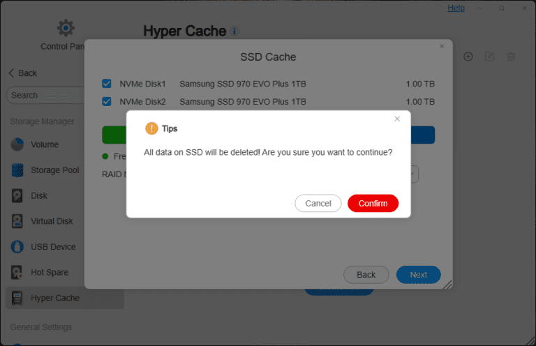 Configure TerraMaster Hyper Cache NAS SSD Caching - Virtualization Howto